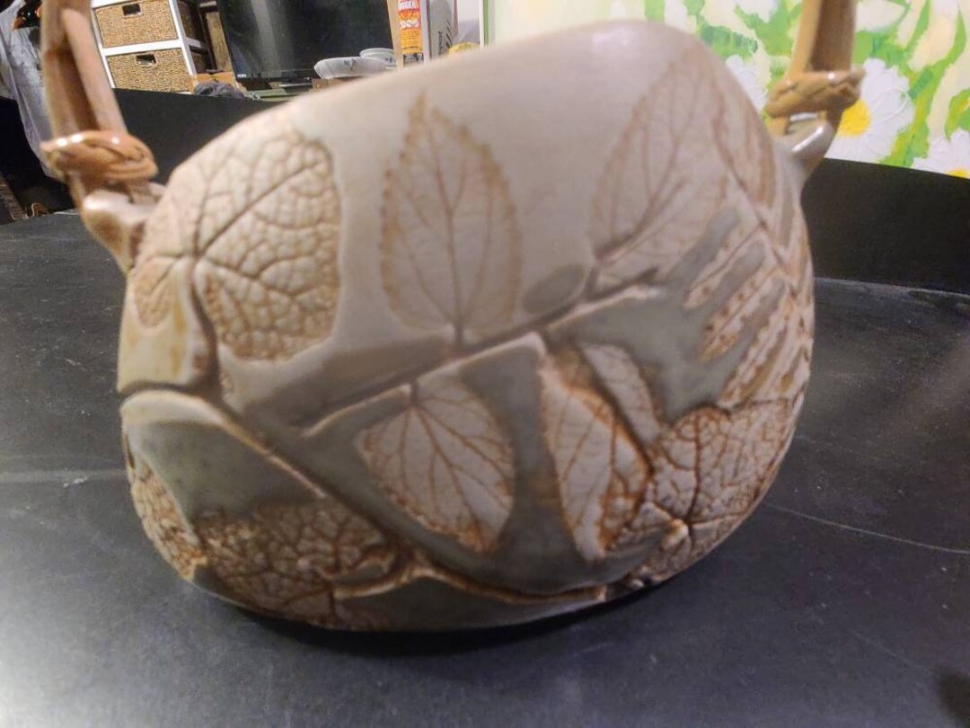 Tenmoku Pottery, Container With Handle, Free Shipping Canada and USA - Etsy