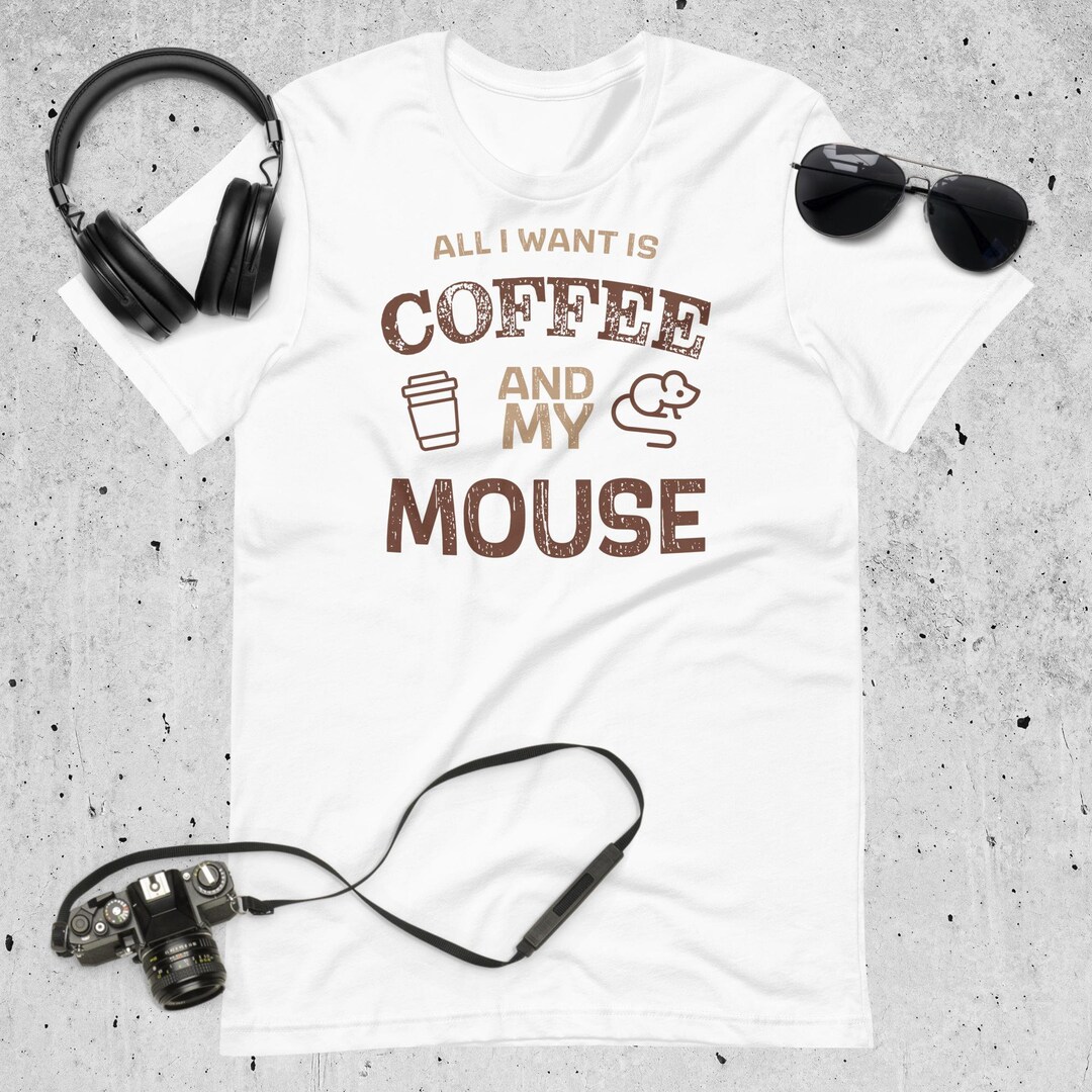 Mouse and Coffee Shirt, Mice Parent Gift, Java Lover T-shirt, Present ...