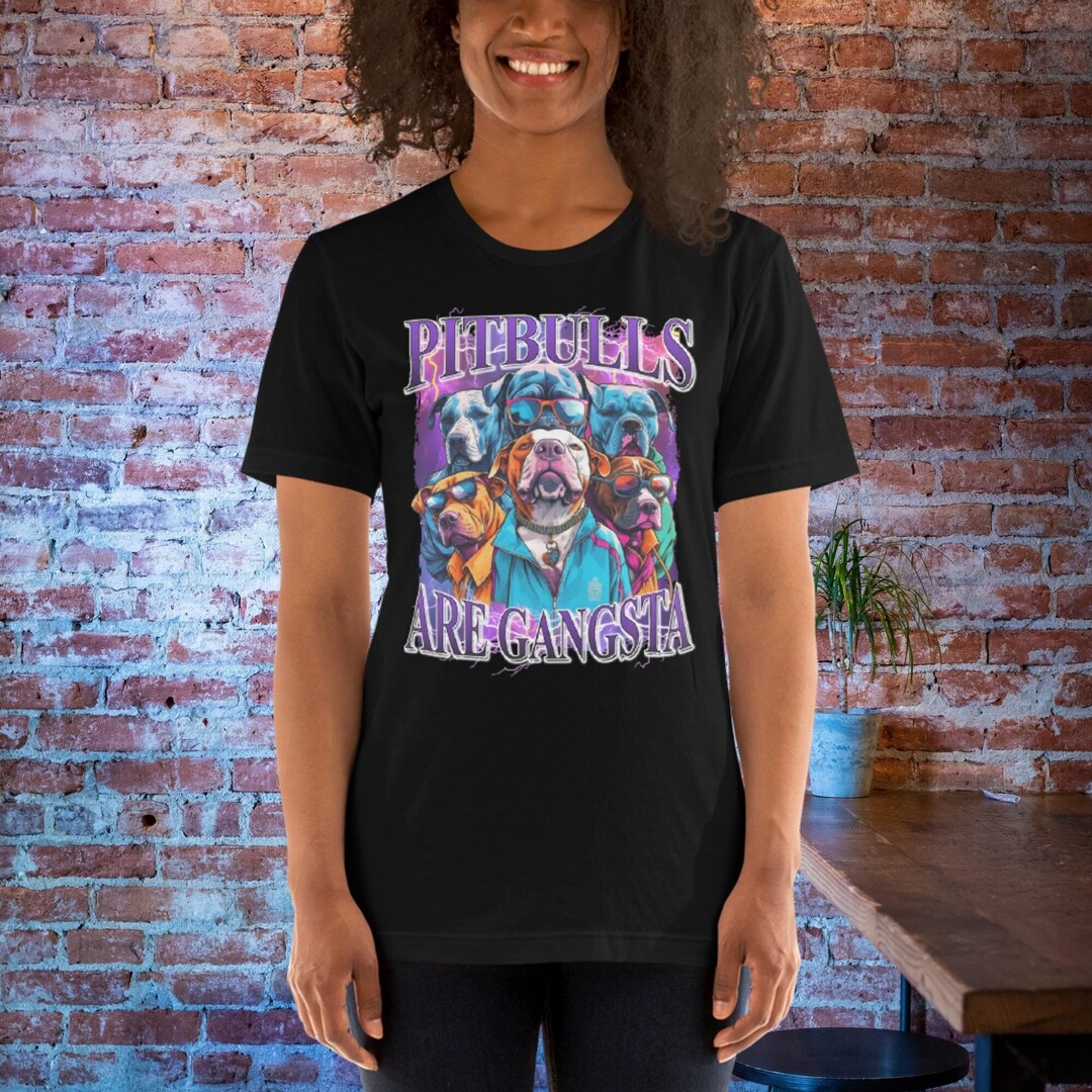 Pitbull Shirt Gift for Pitty Owners, Vintage 90s Y2K Pitbull Gangsta ...