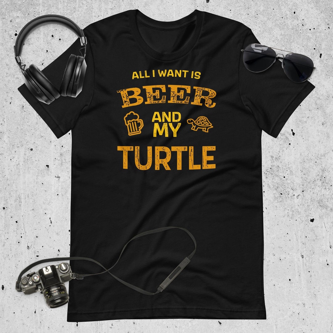 Turtle and Beer Shirt, Pet Turtle Parent Gift, Beer Lover T-shirt ...