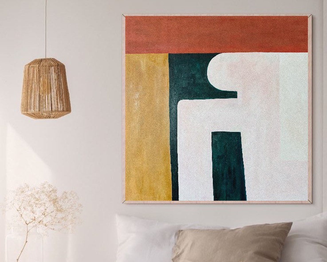 Square Abstract Oil Paint Contemporary Art Abstract Paint Hand - Etsy