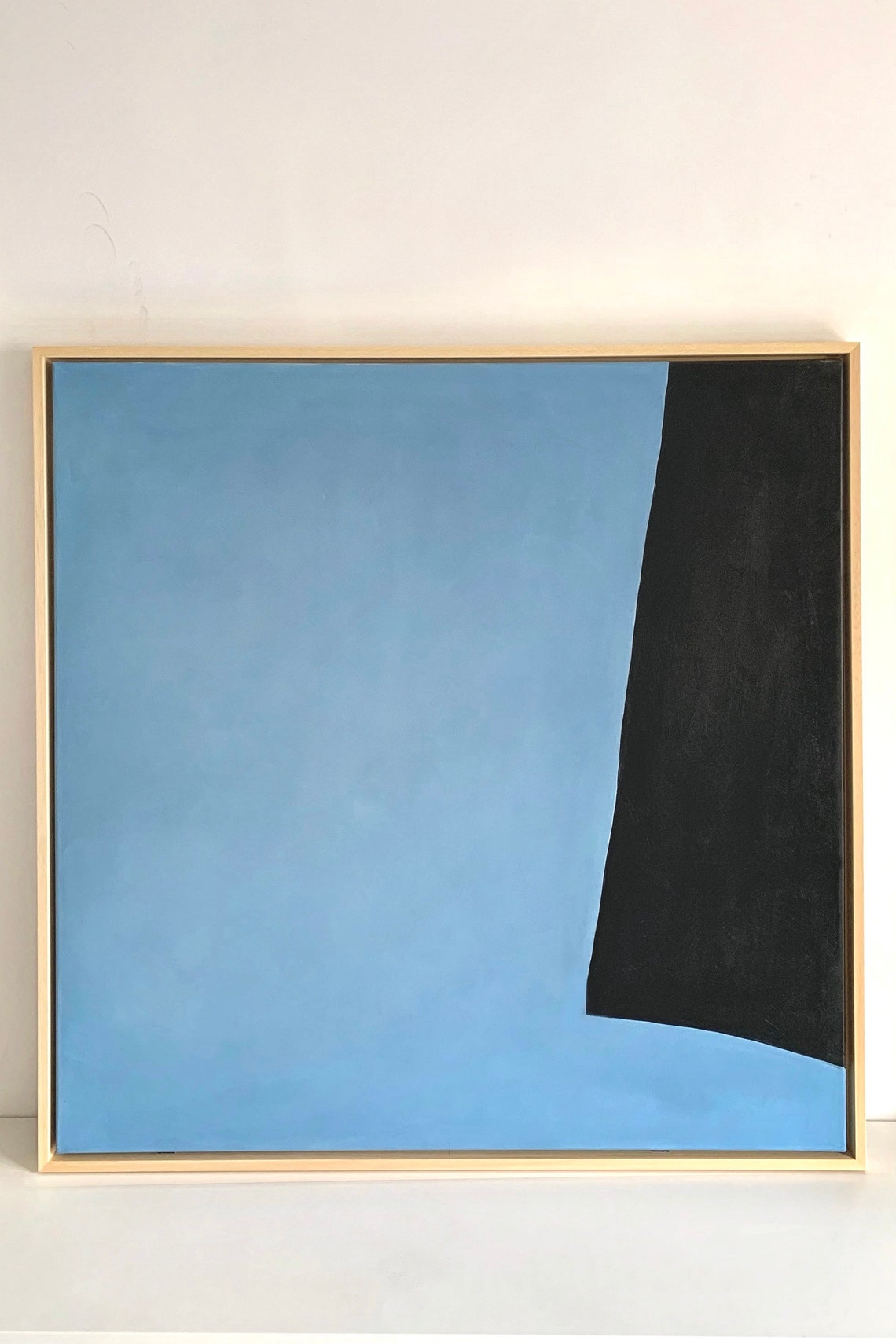 Square Blue Painting Abstract Oil Paint Contemporary Art Abstract Paint ...