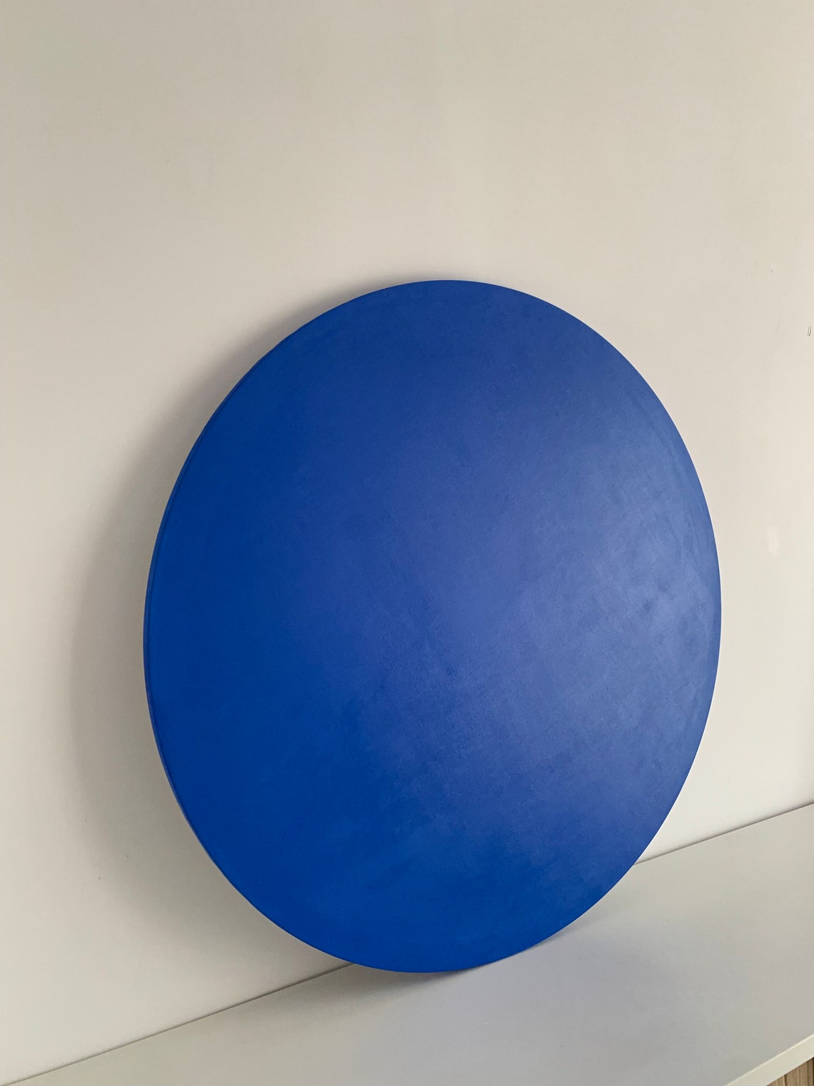 Round Picture Red Oil Paint Abstract Picture Minimalistic Stunning ...
