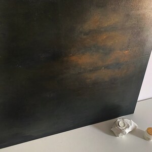 Black Big Oil Picture Minimalistic Abstract Oil Paint Hand Painted ...