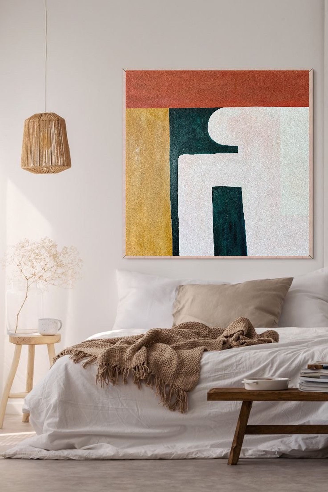 Square Abstract Oil Paint Contemporary Art Abstract Paint Hand - Etsy