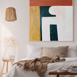 Square Abstract Oil Paint Contemporary Art Abstract Paint Hand Painted ...