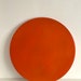 Round Picture Red Oil Paint Abstract Picture Minimalistic Stunning ...