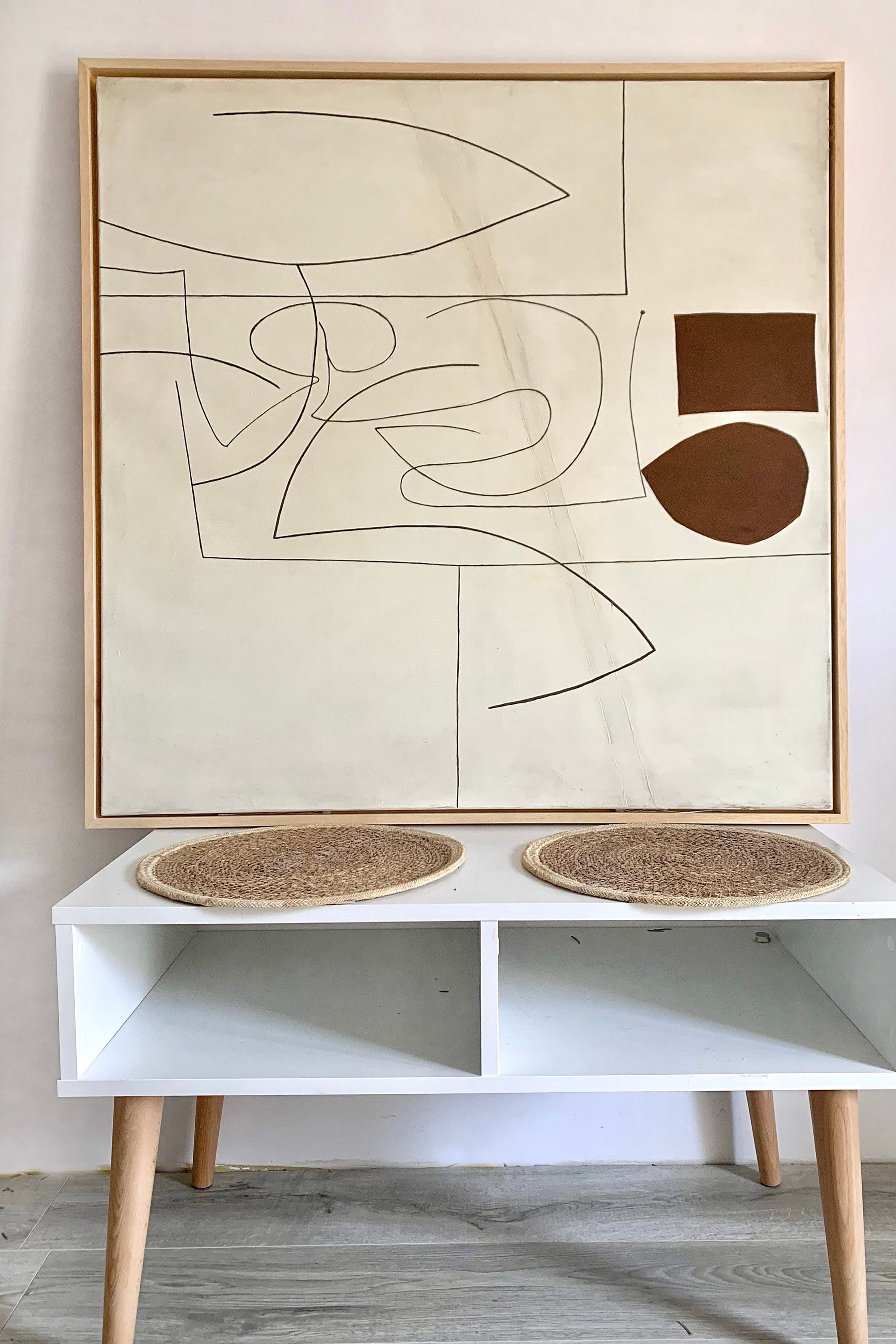 Big White Square Abstract Oil Painting Contemporary Art Abstract ...