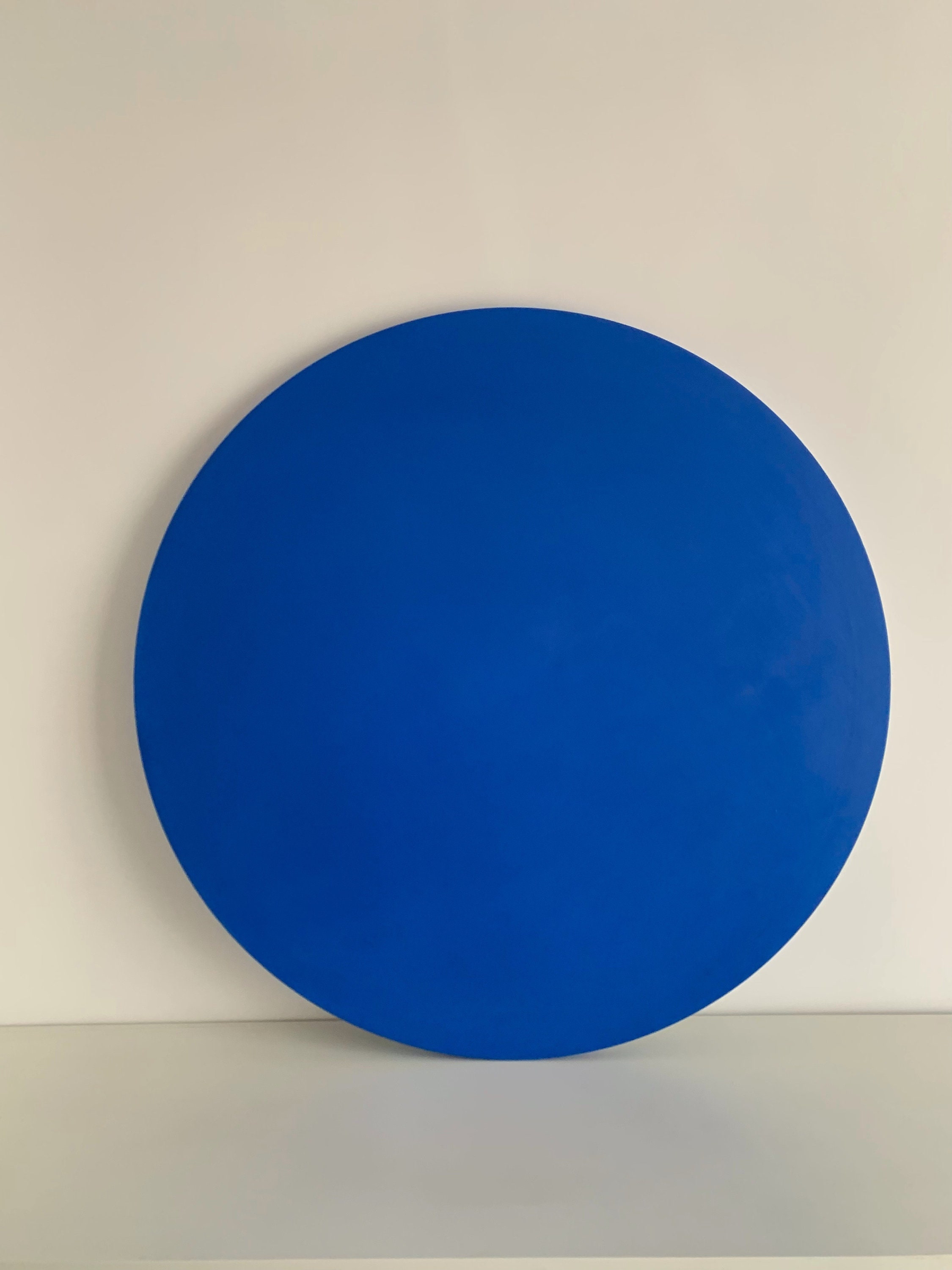 Round Picture Red Oil Paint Abstract Picture Minimalistic Stunning ...