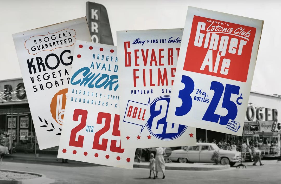 Assorted 1942 Kroger Grocery Store Posters - Etsy