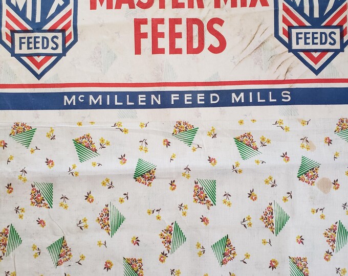 Master Mix Feeds Flower Baskets Feedsack 1930-1940 - Etsy