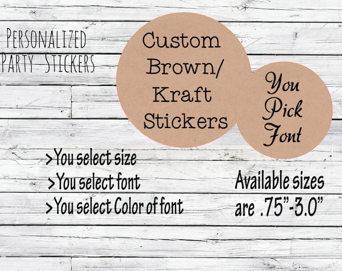 Custom Stickers Custom Labels Personalized Stickers Kraft Stickers ...