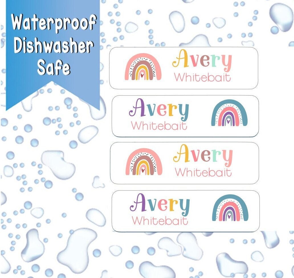 Personalized Name Labels Boho Rainbow Name Stickers | Etsy