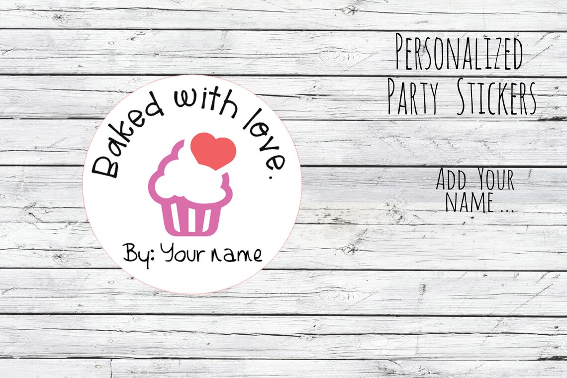 Personalized Food Labels Bon Appetit Gift Stickers Baked - Etsy