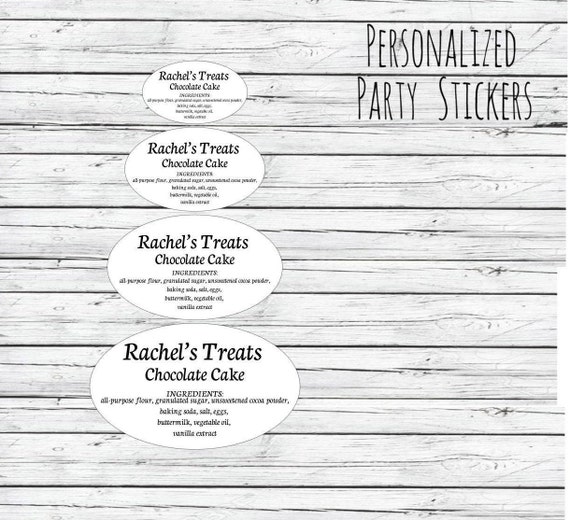 Ingredient Labels Ingredient Sticker Shop Bakery Kitchen | Etsy