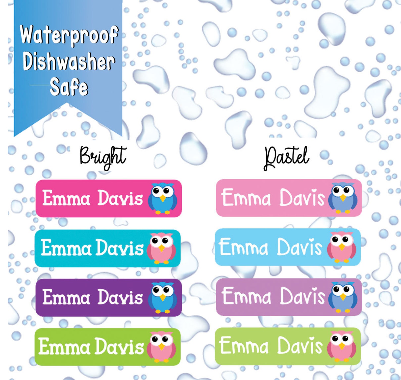 Waterproof Kid's Labels Dishwasher Safe Labels Baby - Etsy