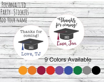 2022 Graduation Sticker Thank You Graduation Stickers Favor | Etsy