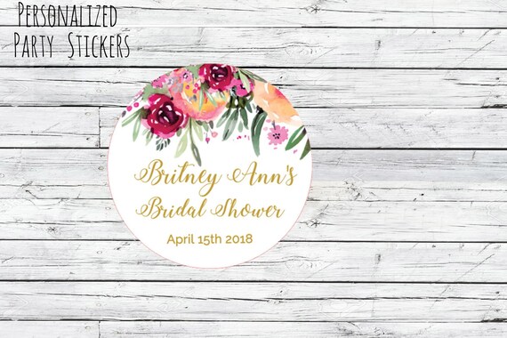 Bridal Shower Stickers Shower Favors Shower Stickers Shower | Etsy
