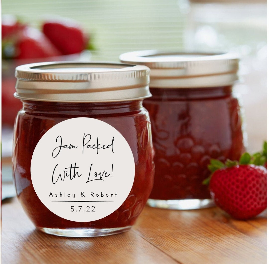 Jam Packed With Love Sticker Labels, Spread the Love Labels, Bridal ...