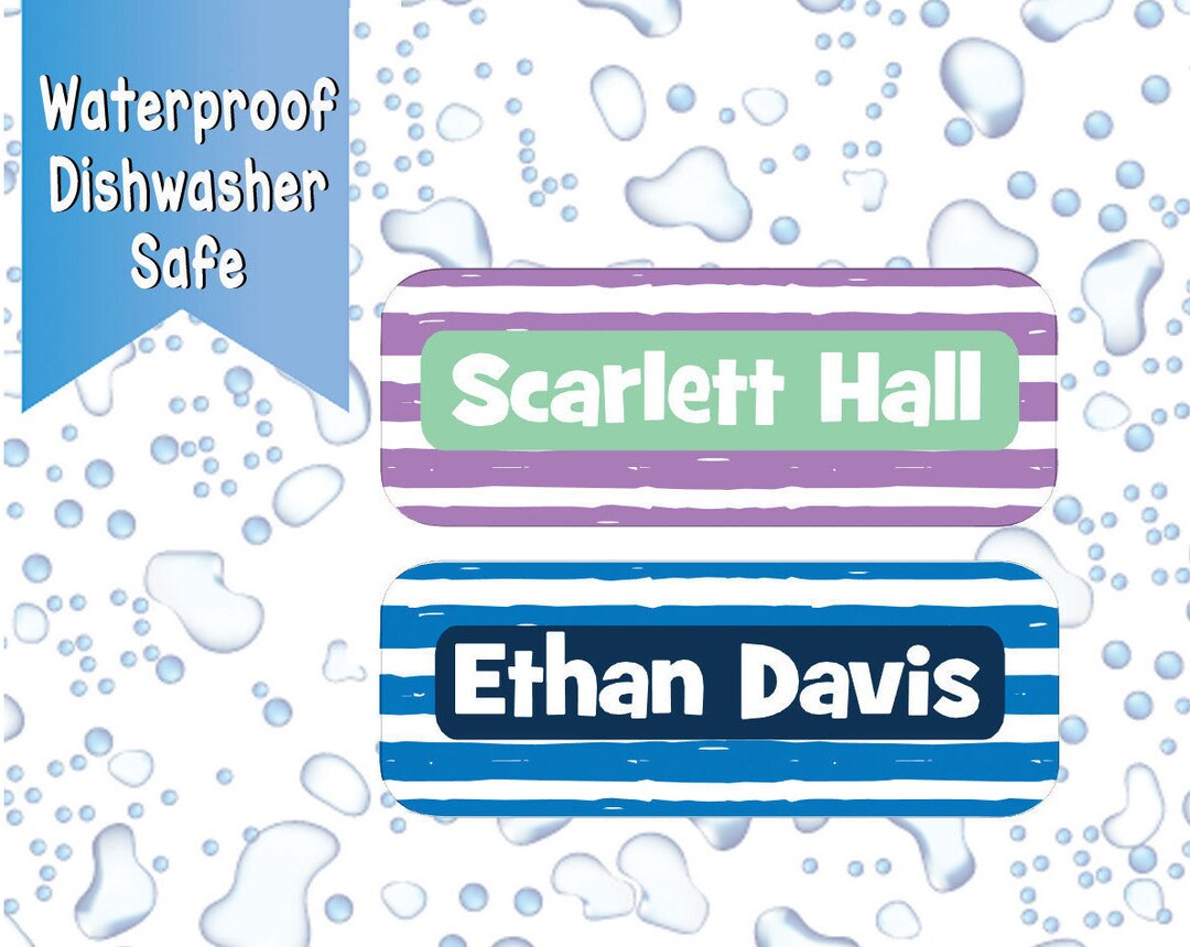 Personalized Waterproof Labels, School Supply Stickers, Waterproof ...