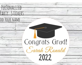 2022 Graduation Sticker Thank You Graduation Stickers Favor | Etsy