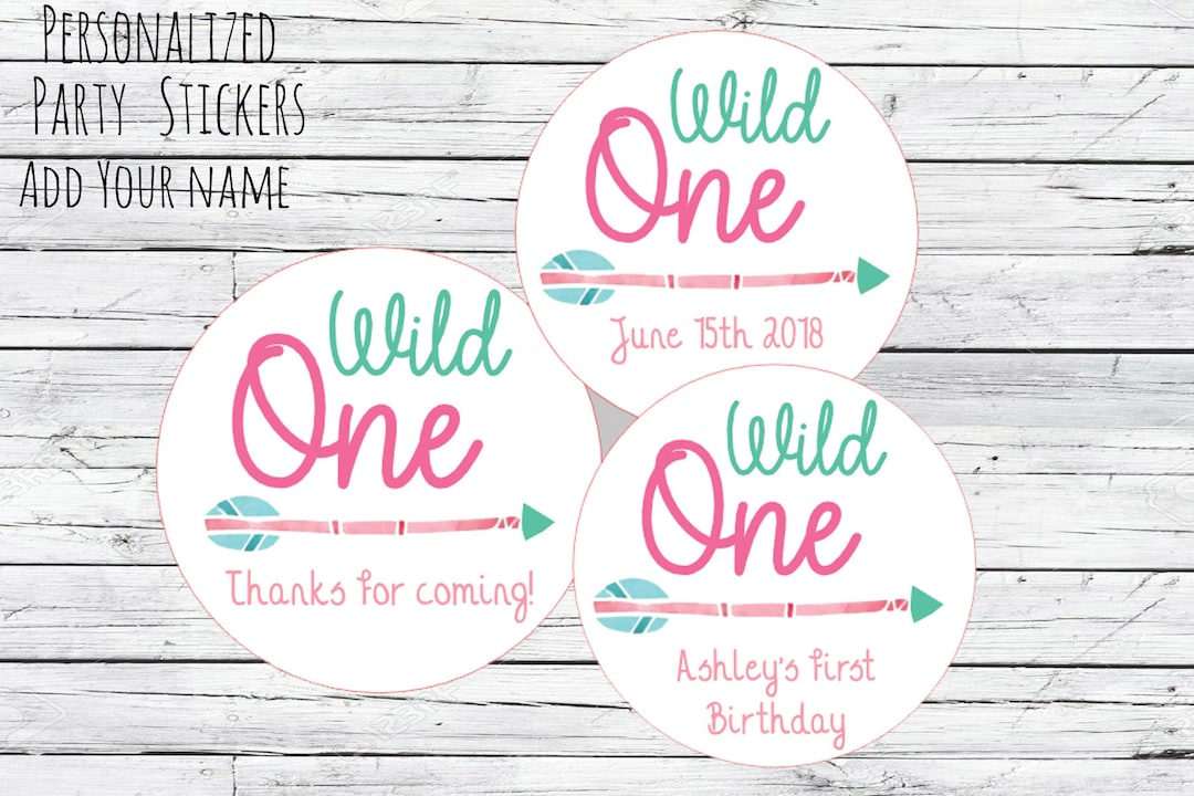 Wild One Stickers, 1st Birthday Labels, Tribal Stickers, Wild Onethank ...