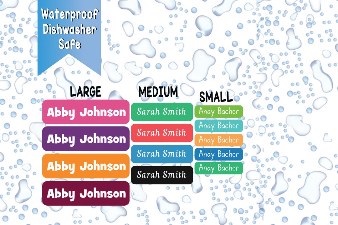 Daycare Labels, Dishwasher Safe Labels, Waterproof Labels, Name Labels ...