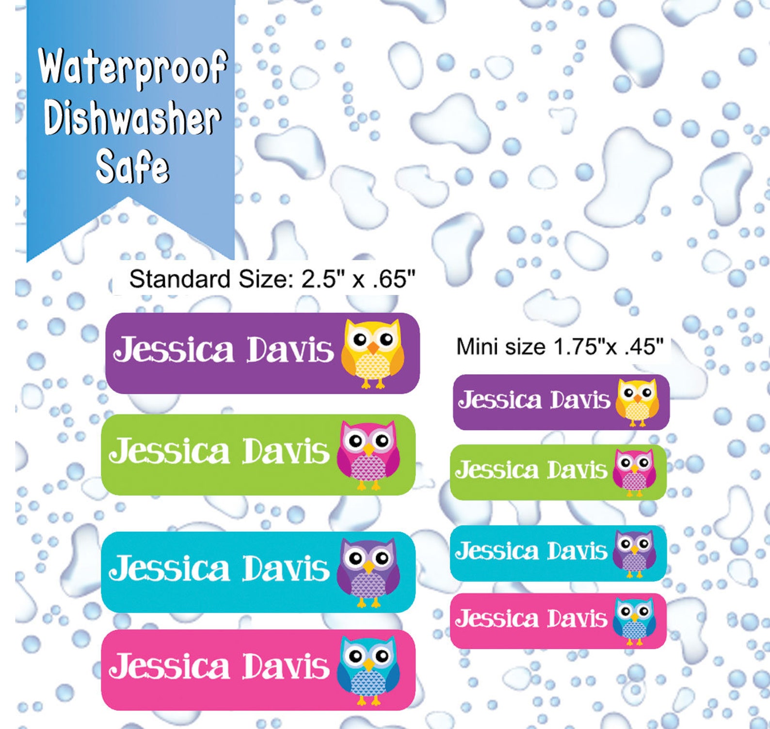 Waterproof Kid's Labels Dishwasher Safe Labels Baby - Etsy