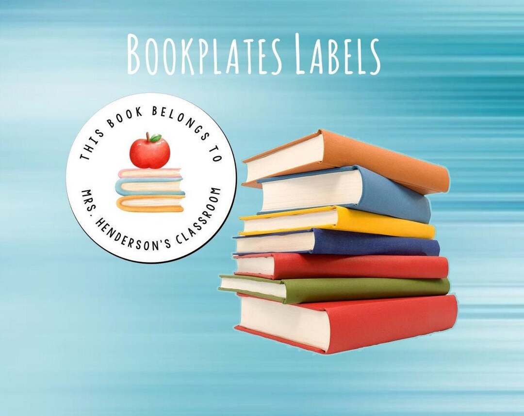 Teacher Classroom Bookplates Stickers, From the Library of Stickers ...