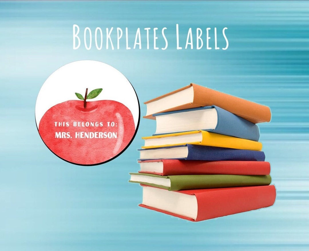 Teacher Classroom Bookplates Stickers, From the Library of Stickers ...