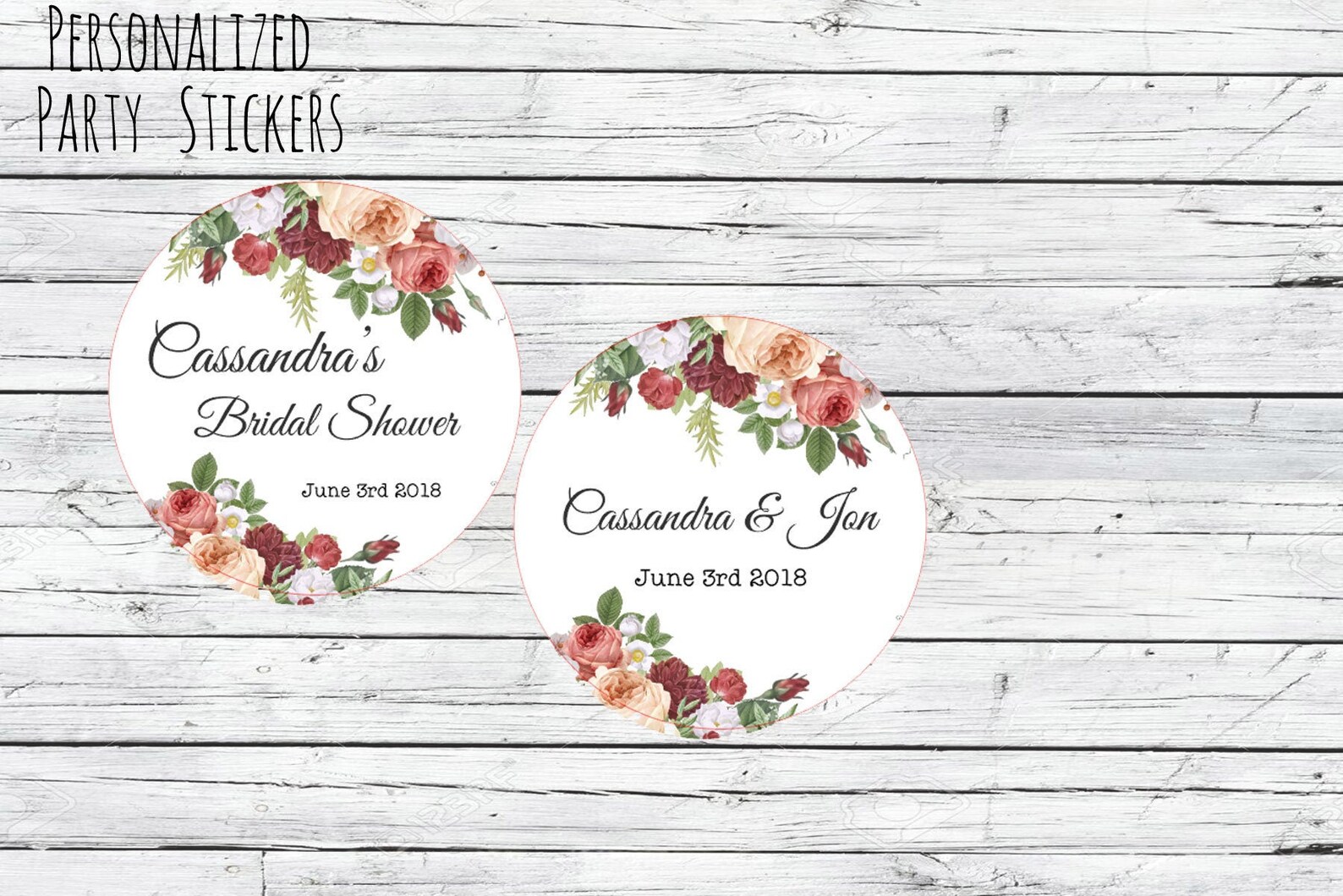 Bridal Shower Wedding Stickers Shower Favors Shower Stickers - Etsy