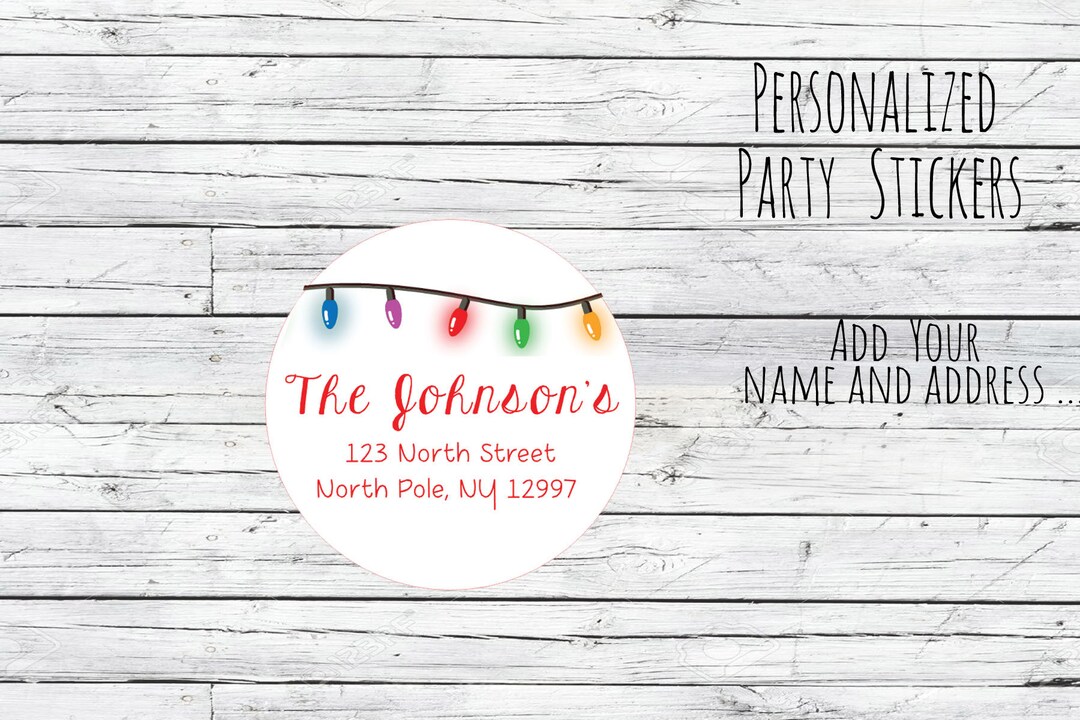 Christmas Holiday Return Address Label Gift Tag Sticker - Etsy