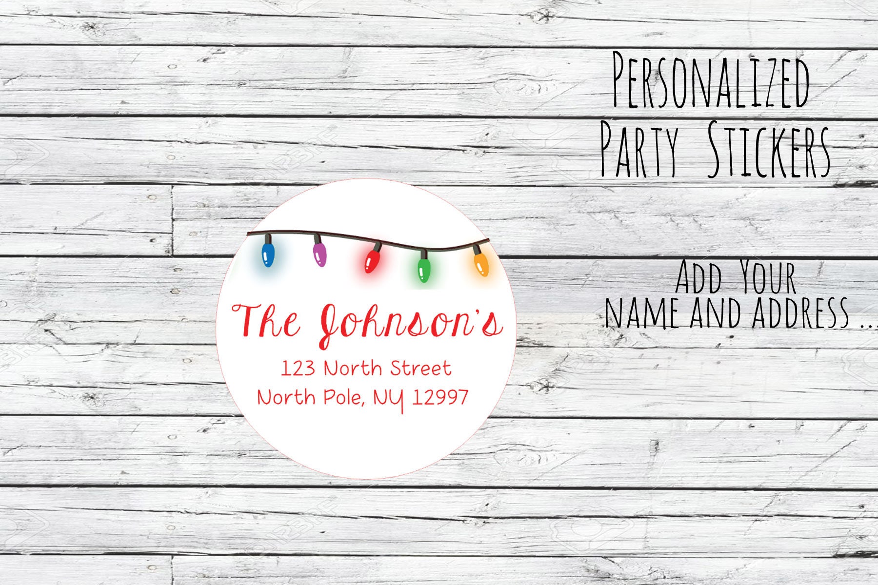 Christmas Holiday Return Address Label Gift Tag Sticker - Etsy