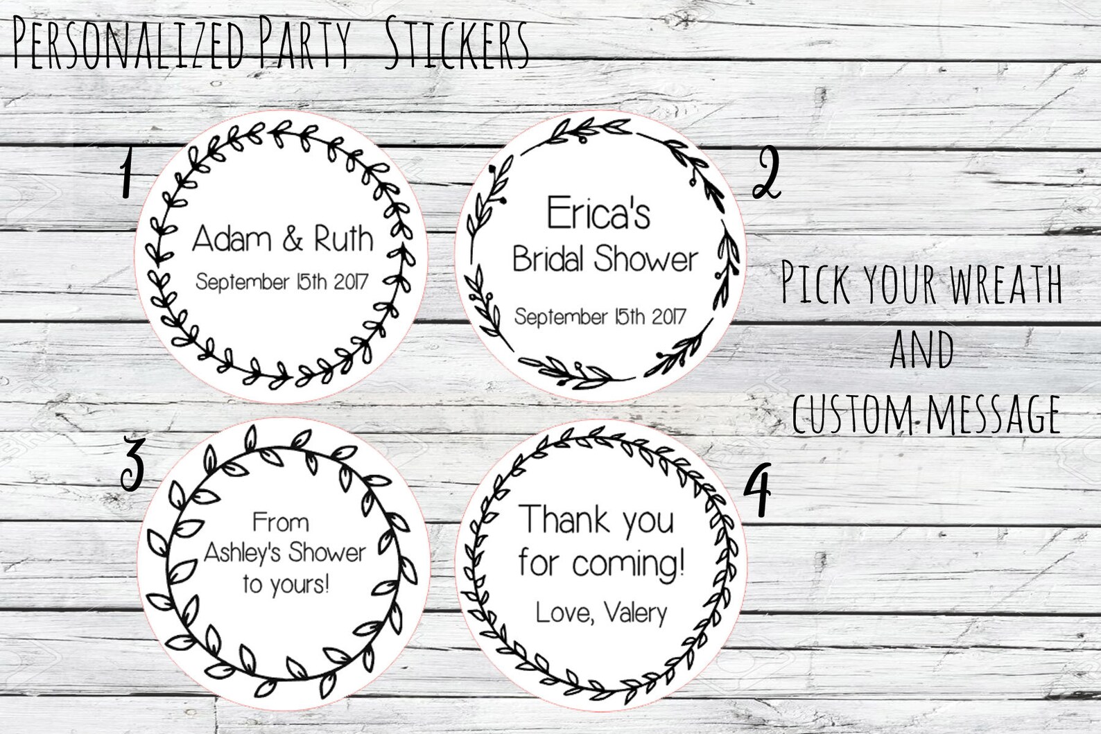 Custom Wedding Labels Bridal Shower Label Engagement Party | Etsy