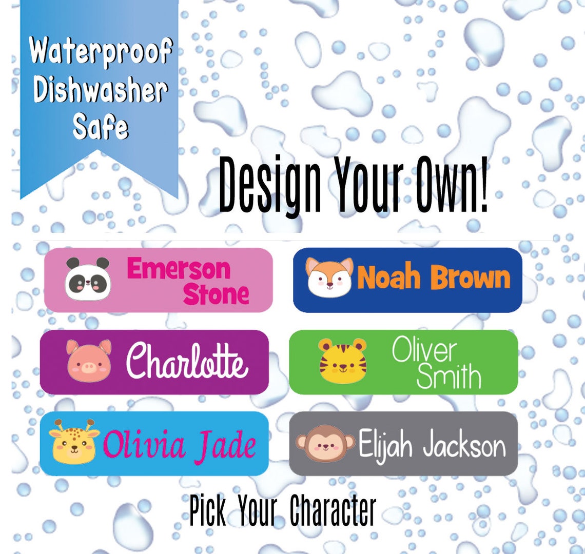 Daycare Labels, Dishwasher Safe Labels, Waterproof Labels, Name Labels ...