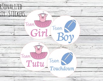 Team Tutus and Team Touchdowns Football Gender Reveal Party | Etsy