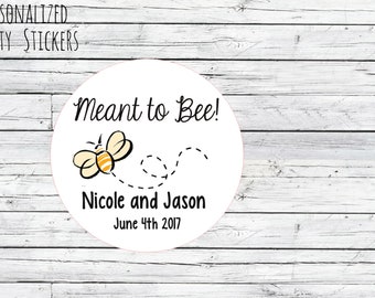Meant to Bee Labels Meant to Bee Favor Stickers Wedding - Etsy