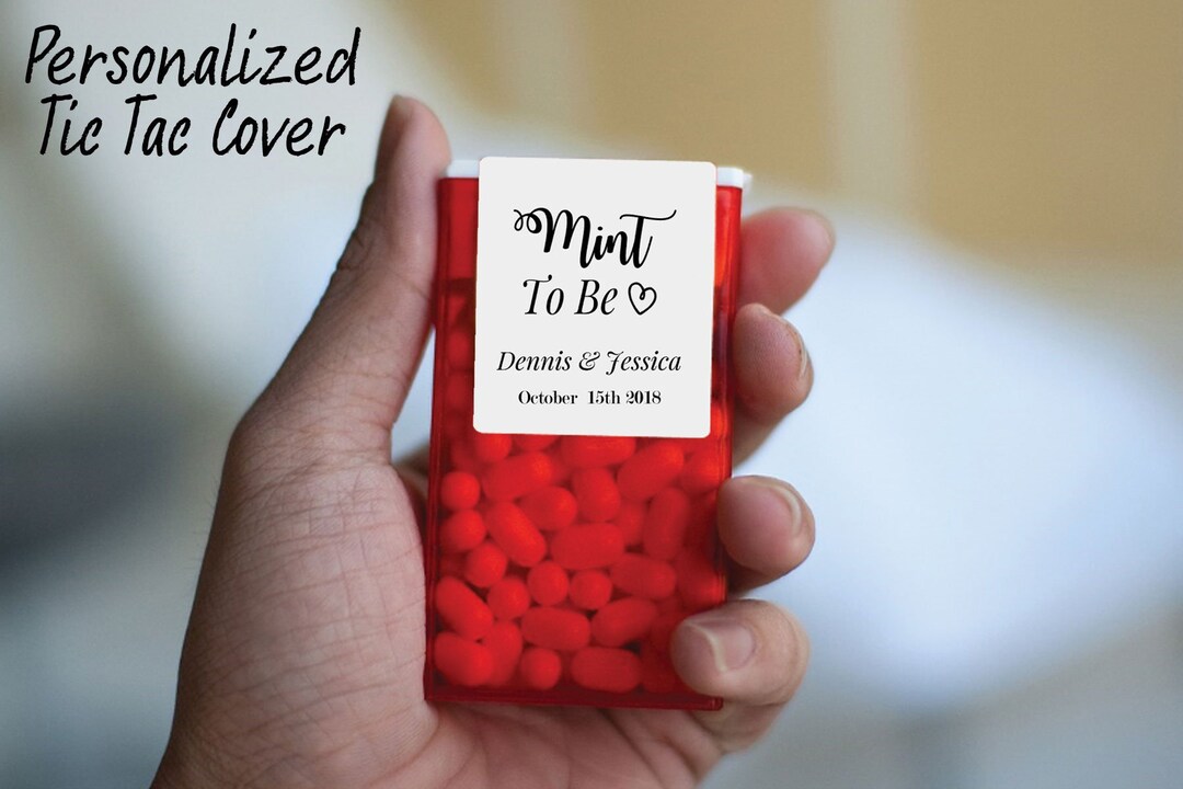 Mint to Be Stickers Personalized Wedding Favor Labels Tic Tac - Etsy