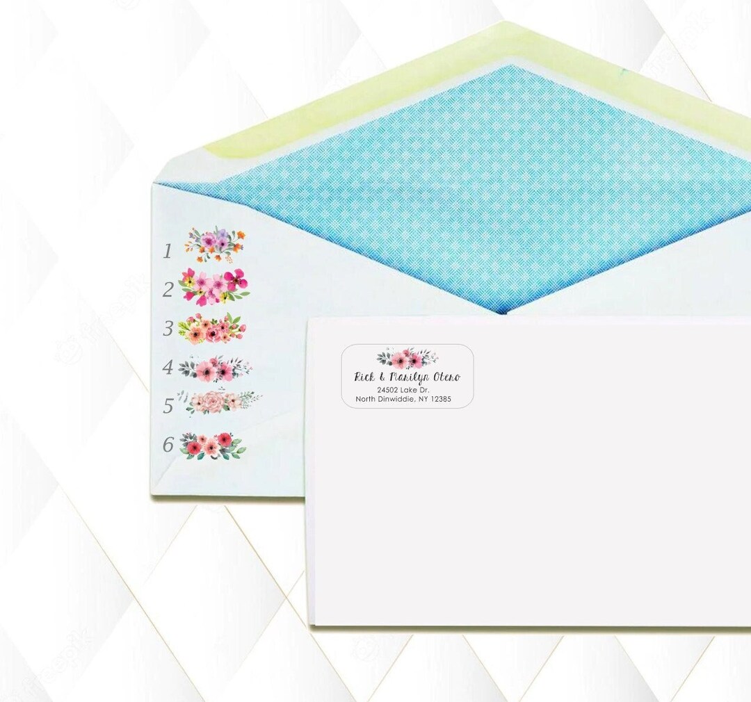 MINI Return Address Labels Stickers Floral Return Address Labels, Cute ...