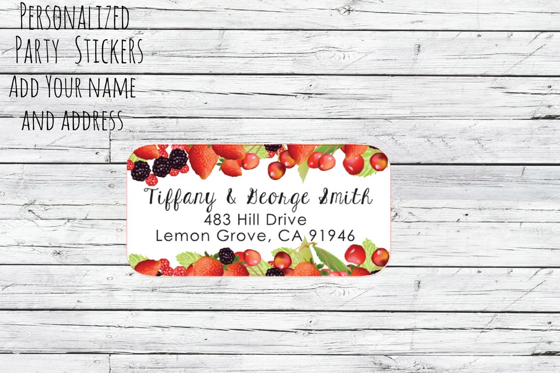 Return Address Labels Stickers Berry Return Address Labels - Etsy