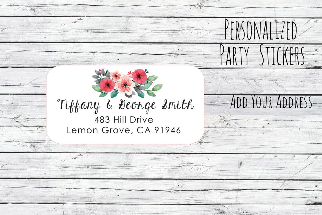 Return Address Labels Stickers Floral Return Address Labels, Cute ...