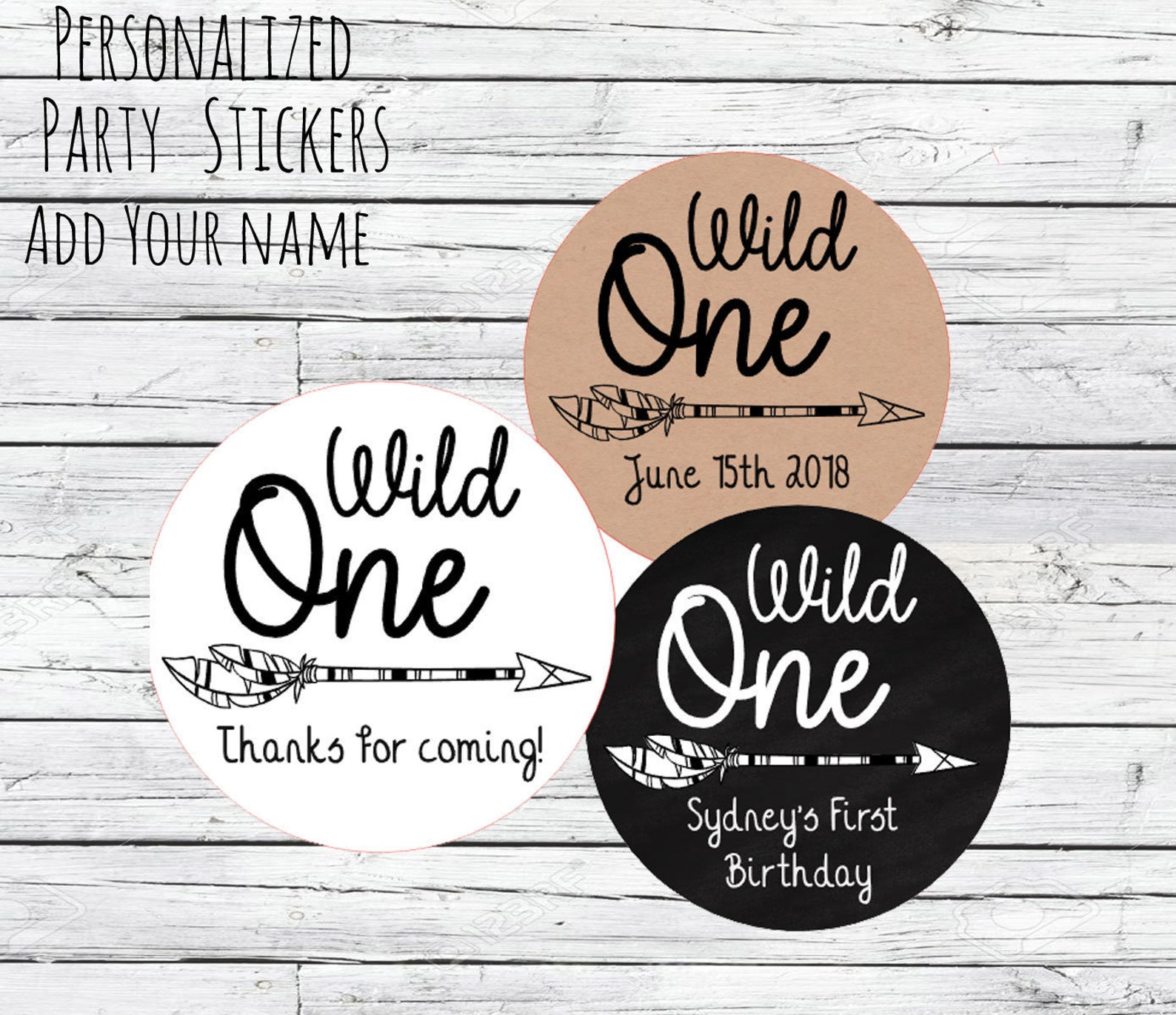 Wild One Stickers 1st Birthday Labels Tribal Stickers Wild - Etsy