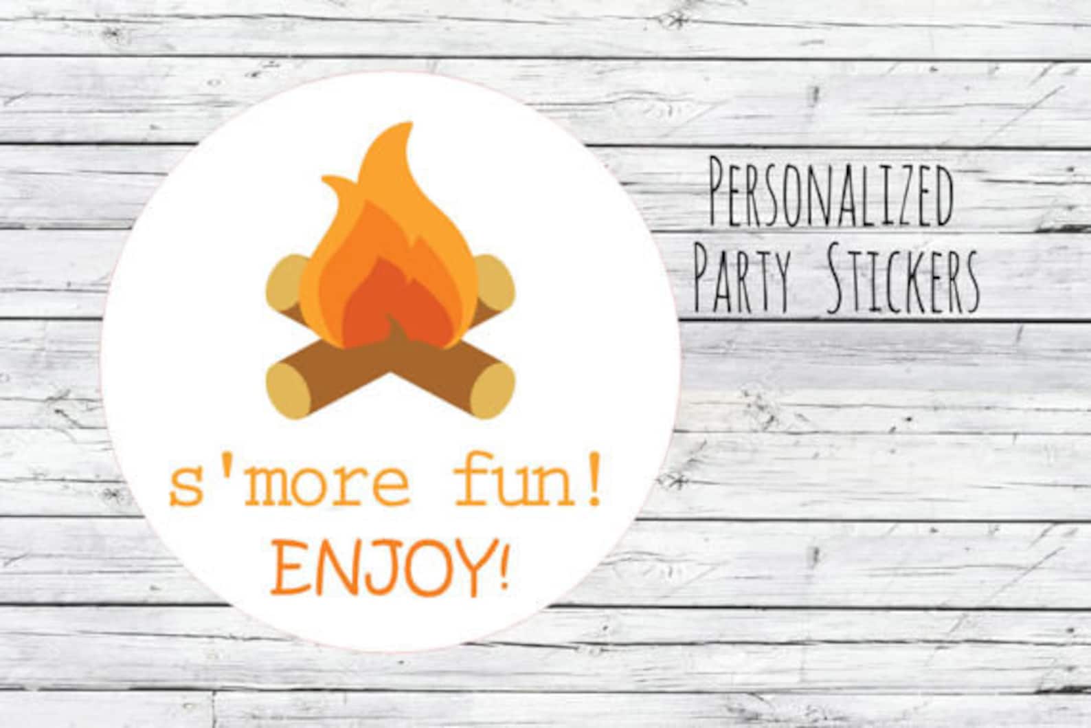S'more Mix Stickers Camping Theme Camping Favors - Etsy