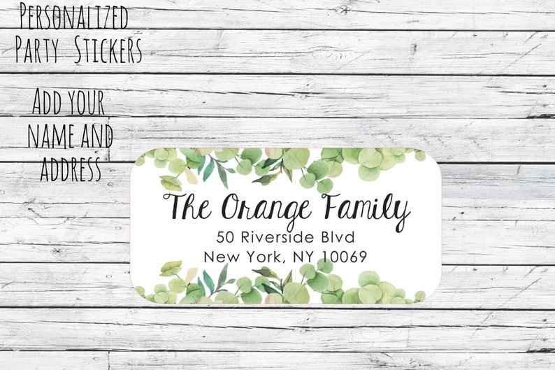 Return Address Labels Stickers Ivy Return Address Labels, Eucalyptus ...
