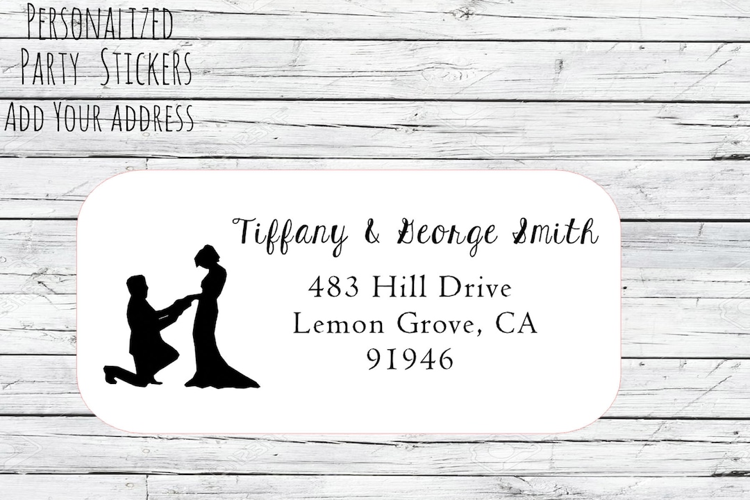 MINI Return Address Labels Stickers Wedding Return Address Labels, Cute ...