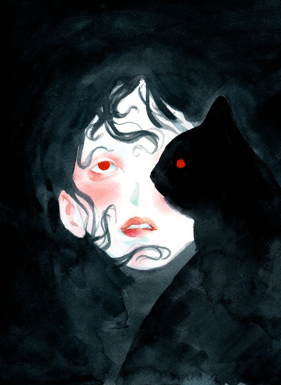 I Think I'm Normal watercolor Art Print Surreal Vibes | Etsy