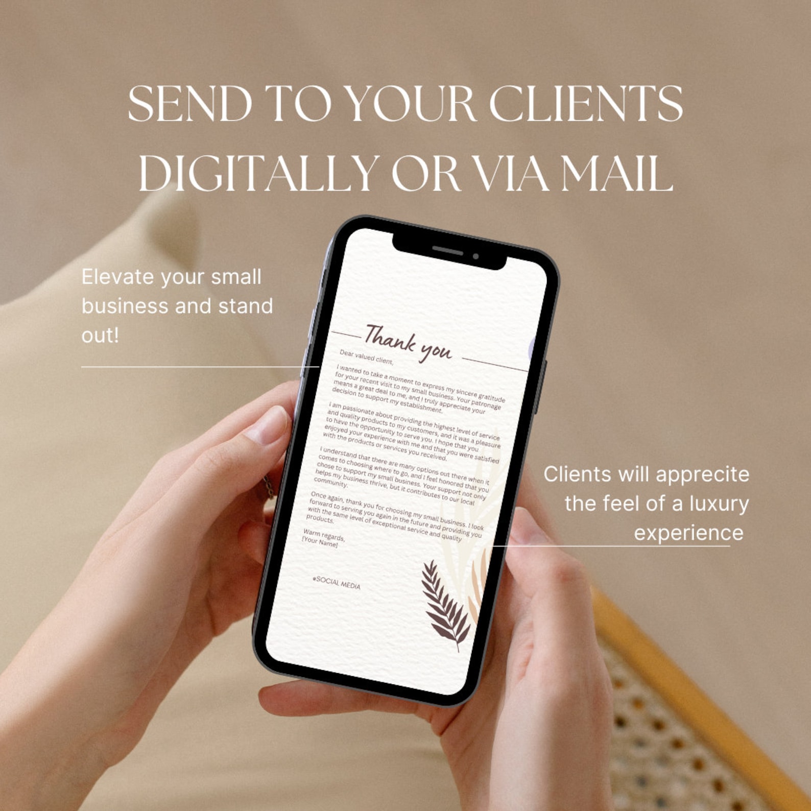 Customizable Thank You Letter for Small Business Owners - Salon Owners ...