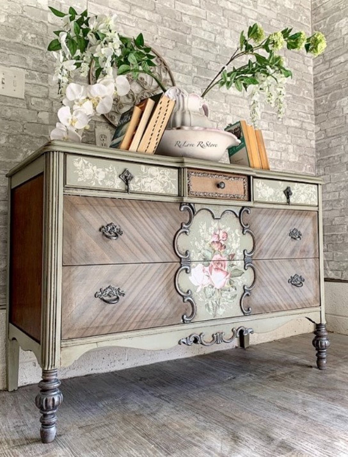 FLORAL SCRIPT Decor STAMPS Redesign With Prima Fast - Etsy