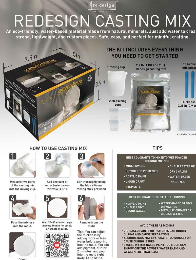 REDESIGN CASTING MIX Kit Redesign With Prima Casting Kit - Etsy