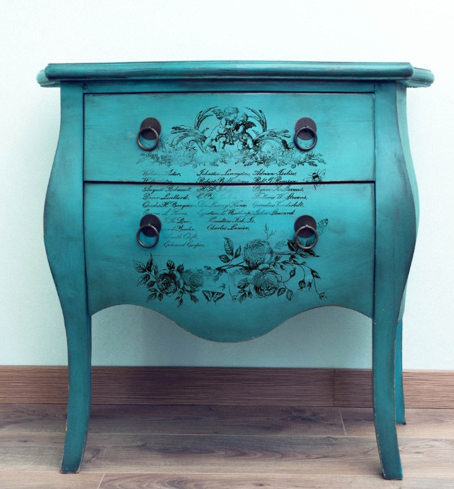 FLORAL SCRIPT Decor STAMPS Redesign With Prima Fast - Etsy